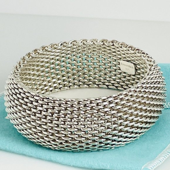Tiffany & Co. | Jewelry | Tiffany Wide Somerset Bangle Dome Bracelet ...